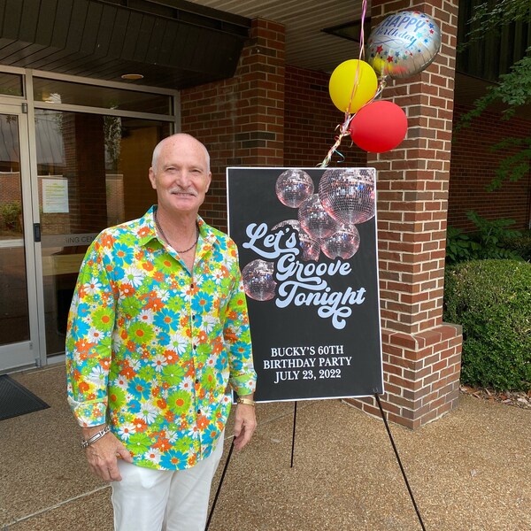 Groovy Disco Sign, Disco Party Welcome Sign, Lets Groove Birthday Party ...