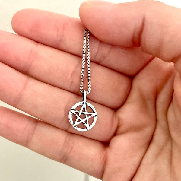 Sterling Silver Little Pentagram, Pentacle - VERY SMALL, Lightweight ...
