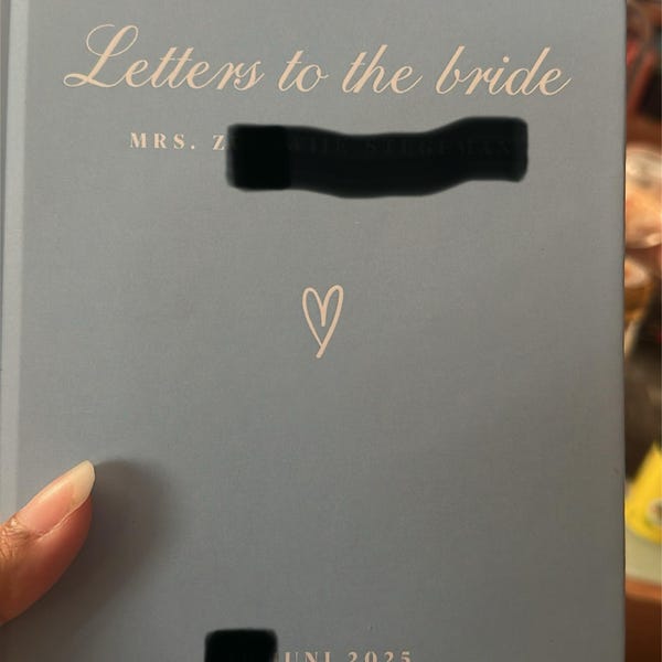 Letters to the Bride Book Bridal Shower Guest Book Bride Keepsake From ...