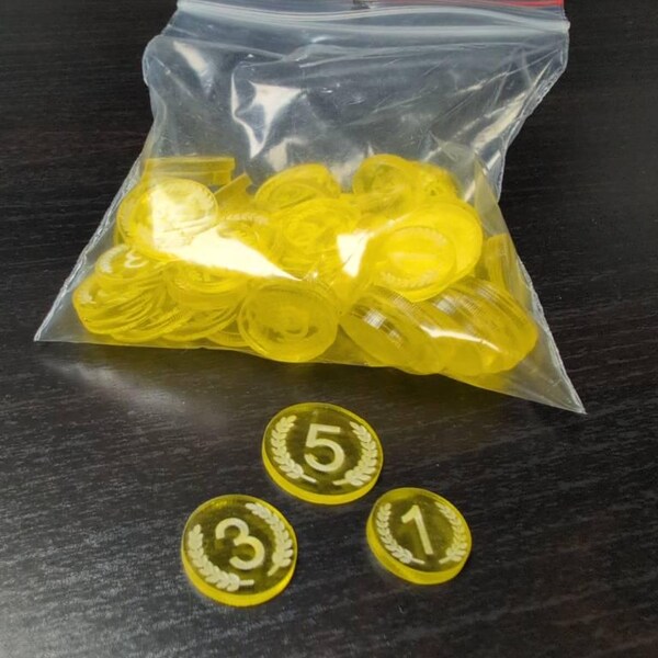 Coin Tokens, Currency Tokens, Gold Tokens, Money Tokens, Board Game ...