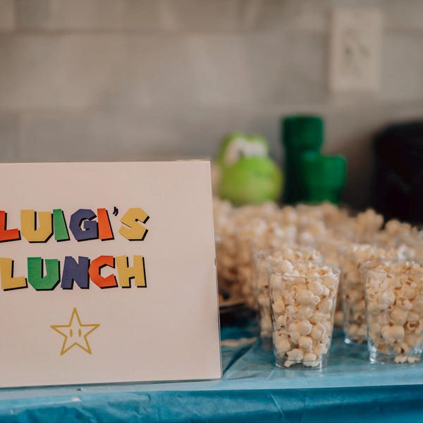 EDITABLE Super Mario Bros Table Signs, Super Mario Birthday Party Decor ...