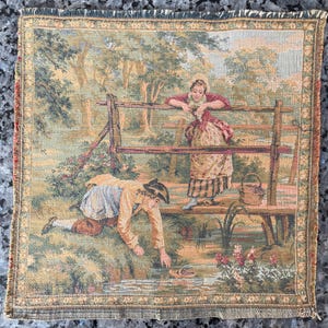 Vintage Italian Hand Knot Filet Net Lace Tablecloth 77x90 Floral Daisy ...