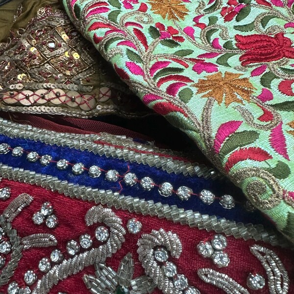 48" Royal Blue Brocade by the Yard, Indian Art Silk Brocade,banarasi ...