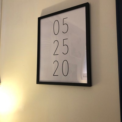 Custom Date Print, Printable Anniversary Date, Printable Wall Art ...