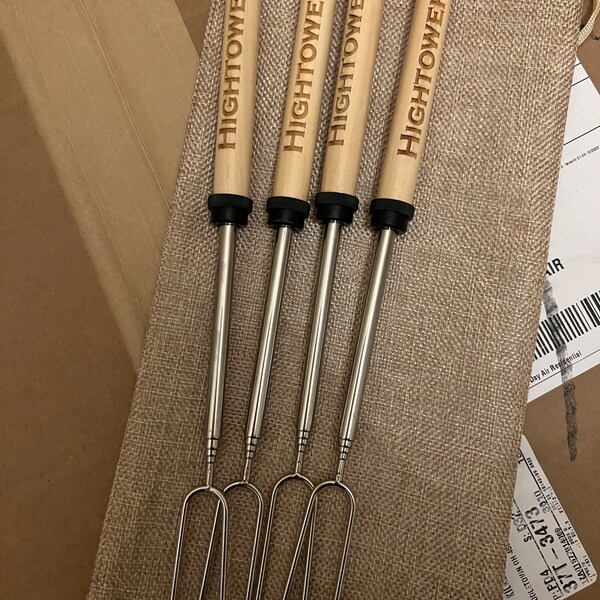 Custom Engraved S'mores Roasting Stick Set, Personalized Housewarming ...