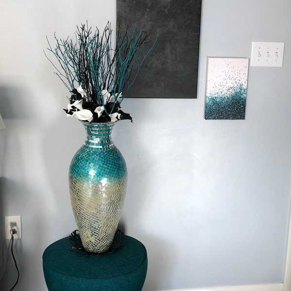 Tree Branches Home Decor Vase Filler 28'' Set of 6 Teal /white /black ...