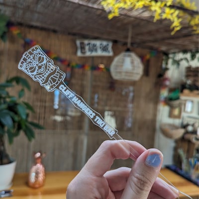 Tiki Coaster Set of 4 Premium Solid Walnut Wood, A Unique Gift for a ...