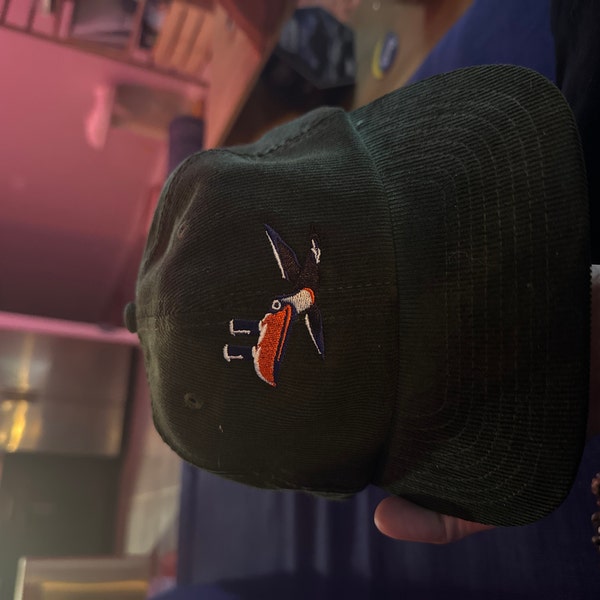 Goose Bumps Silly Goose Embroidery Vintage Cotton Twill Cap Funny Goose ...