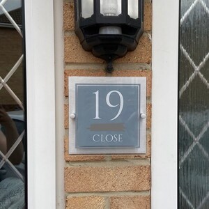 Anthracite Grey Modern House Number Door Sign 200mm X 187mm ...
