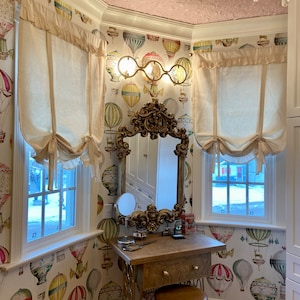 Cottage Valance Natural Beige or White Cotton Country French - Etsy