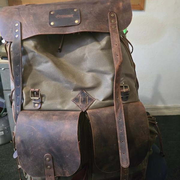 Camping Backpack Bushcraft Backpack Hiking Backpack 30L to 80L Waxed ...