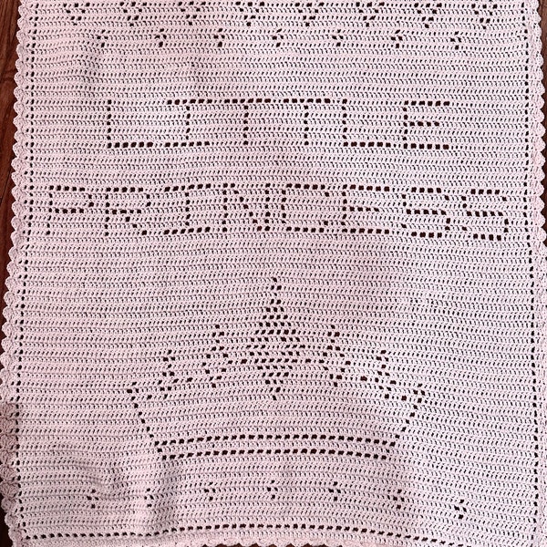 Crochet Blanket Pattern Little Princess Filet Blanket PDF, Uk and Us ...