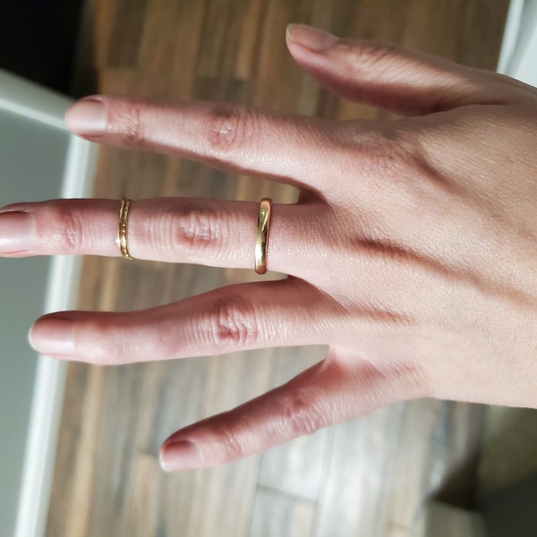 Spiral Gold Adjustable Knuckle Ring Hammered Midi Ring Gold Knuckle ...