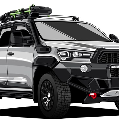 Truck Illustration, Custom Truck Poster, Truck Portrait, Truck Art ...