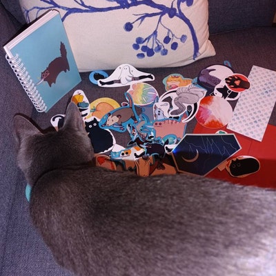 4 Cat Ghosts Stickers / Sticker Pack / Hydroflask / Cat Sticker ...