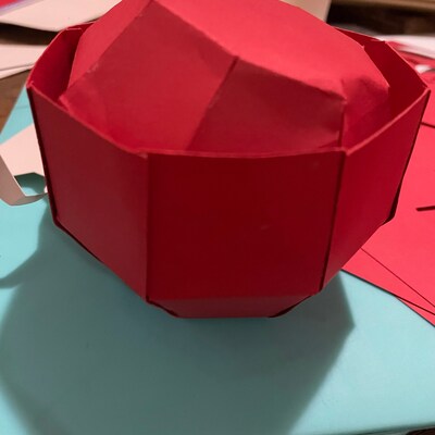 Apple Box Template SVG With Scalloped Lid, 3D Apple SVG, Apple Favor ...