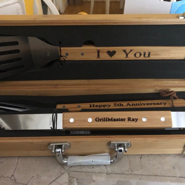 Personalized Grill Tools, Engraved Grill Tools, Grill Set, Grill Gifts ...
