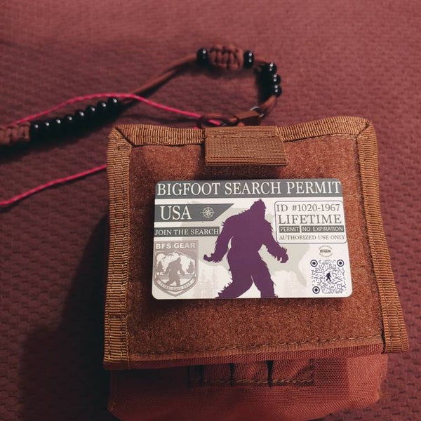 Bigfoot Search Permit 2x3.5 Wallet-sized Metal Card - Etsy