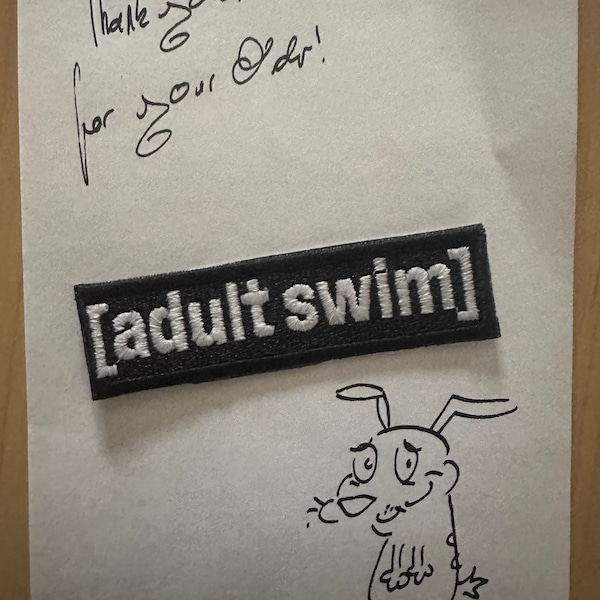 Unofficial Adult Swim Logo Glow in the Dark Iron on Patch 95mm or 65mm ...