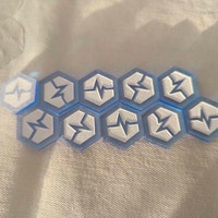 Keyforge Ward and Enrage Tokens Black - Etsy