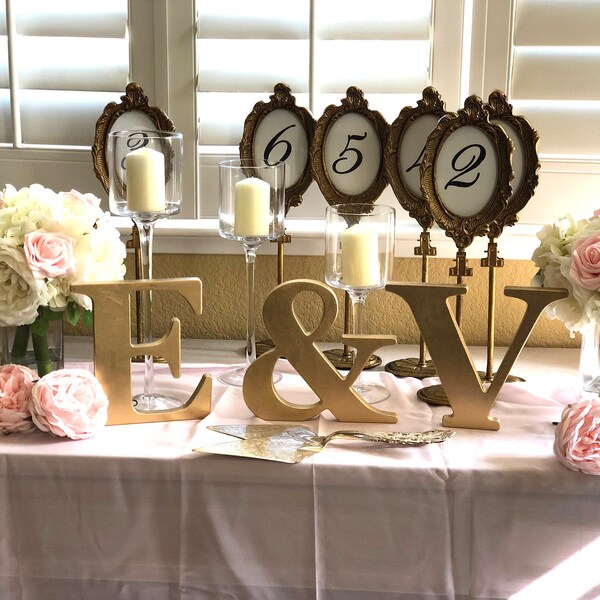 Custom Couple Initials - Wooden Letters Valentines Day Gift or Wedding ...