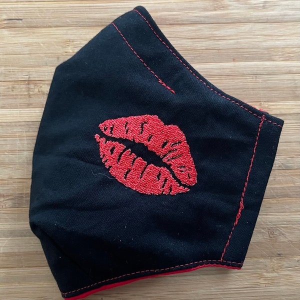 Lips Embroidery Design. Lipstick Embroidery Design. Machine Embroidery ...