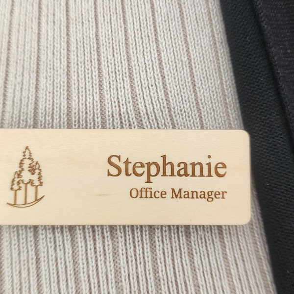 Personalized Magnetic Name Badges Custom Engraved Employee Work Badge ...