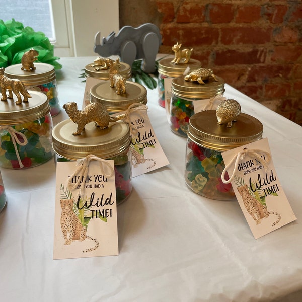 EDITABLE, Favor Tag, Let's Get Wild, Wild, Safari Birthday, Cheetah ...