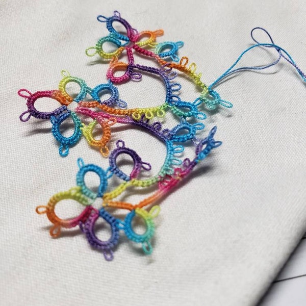 Gabrielle Tatted Doily Pattern Visual E Pattern 15cm Coaster Frivole Pattern Pdf Digital