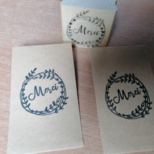 Tampon support bois Merci Couronne - Etsy France