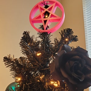 Pentagram Tree Topper Pentacle Reversible Gothic Holiday - Etsy