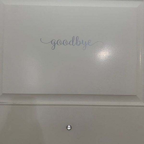 Front Door GOODBYE Decal, Cute Goodbye Sticker Greeting for Home, House ...