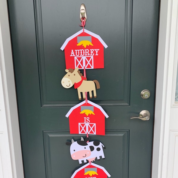 Farm Door Sign Farm Birthday Farm Banner First Birthday My First Rodeo ...