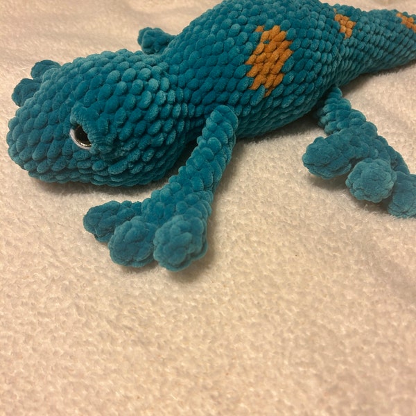 No Sew - Liam the Lizard Crochet Pattern, Lizard Crochet, Salamander ...