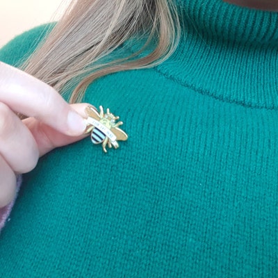 Blue Banded Bee Enamel Pin - Etsy Australia