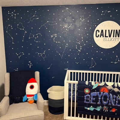 Constellation Wall Decals, Kids Room Decor, Constellation Star Map ...