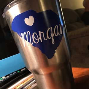 Yeti Decal Personalized With State Name YETI Lid Sticker 30 Oz - Etsy