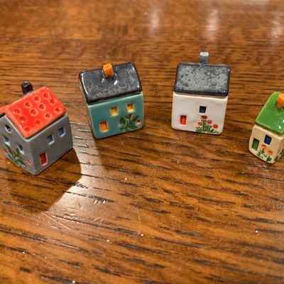 Little Ceramic Houses to Hang Sold Individually Handmade Different ...