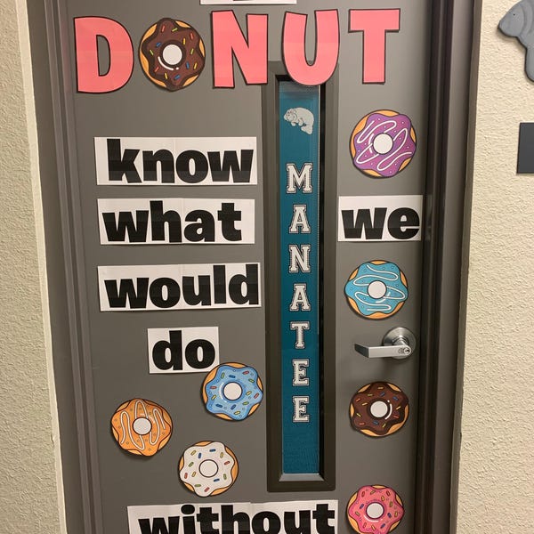 Printable Teacher Appreciation Door Decor: Donut Theme (digital ...