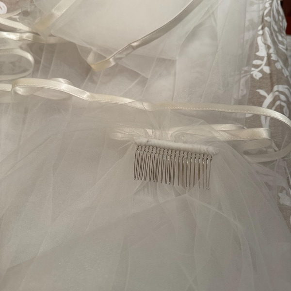 Handmade Pearl & Beaded Bridal Veil ,cathedral One-tier Wedding Veil ...