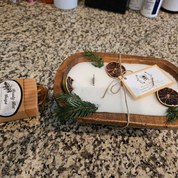 Spiced Orange and Cinnamon Chai Woodwick Dough Bowl Candle - Etsy