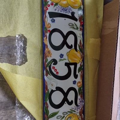 Small House Number Address Plaque Hand Painted Address Sign - Etsy