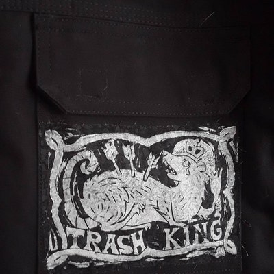 Trash King Linocut Print With Sticker Option - Etsy