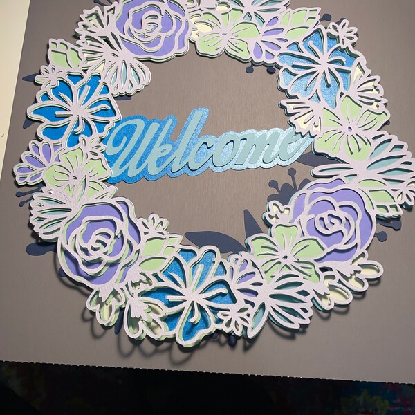 3D SVG Flower Spring Garden Wreath- Mandala Layered Digital Cut File - Etsy