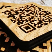 Wooden Engraved QR Code - Etsy