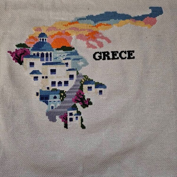 Greece Cross Stitch Pattern Count Landscape Nature Xstitch DIY Chart ...