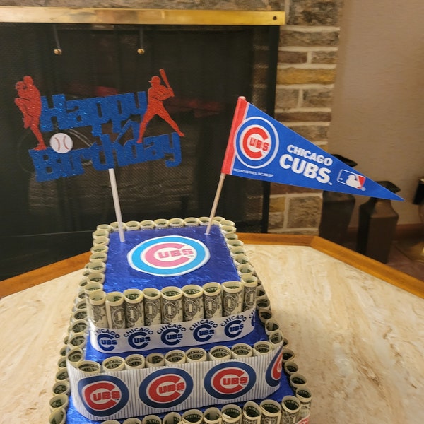 Chicago Cubs MLB 4-pack of Ribbon & Mini Pennant, Licensed MLB Offray ...