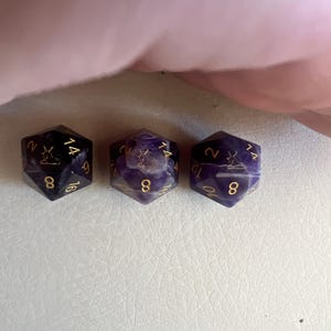 Individual Gemstone Dice-all Material-d4 D6 D8 D10 D% D12 D20-dungeons ...