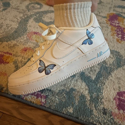 Custom Nike Air Force 1 Low Baby Pink/hot Pink Sneakers - Etsy