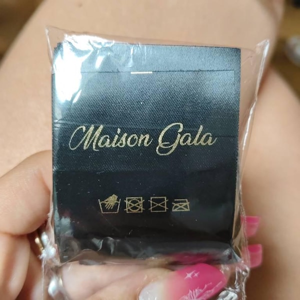 Custom QR Code Soft Satin Labels, Black or White Trendy Sewing Tags - Etsy